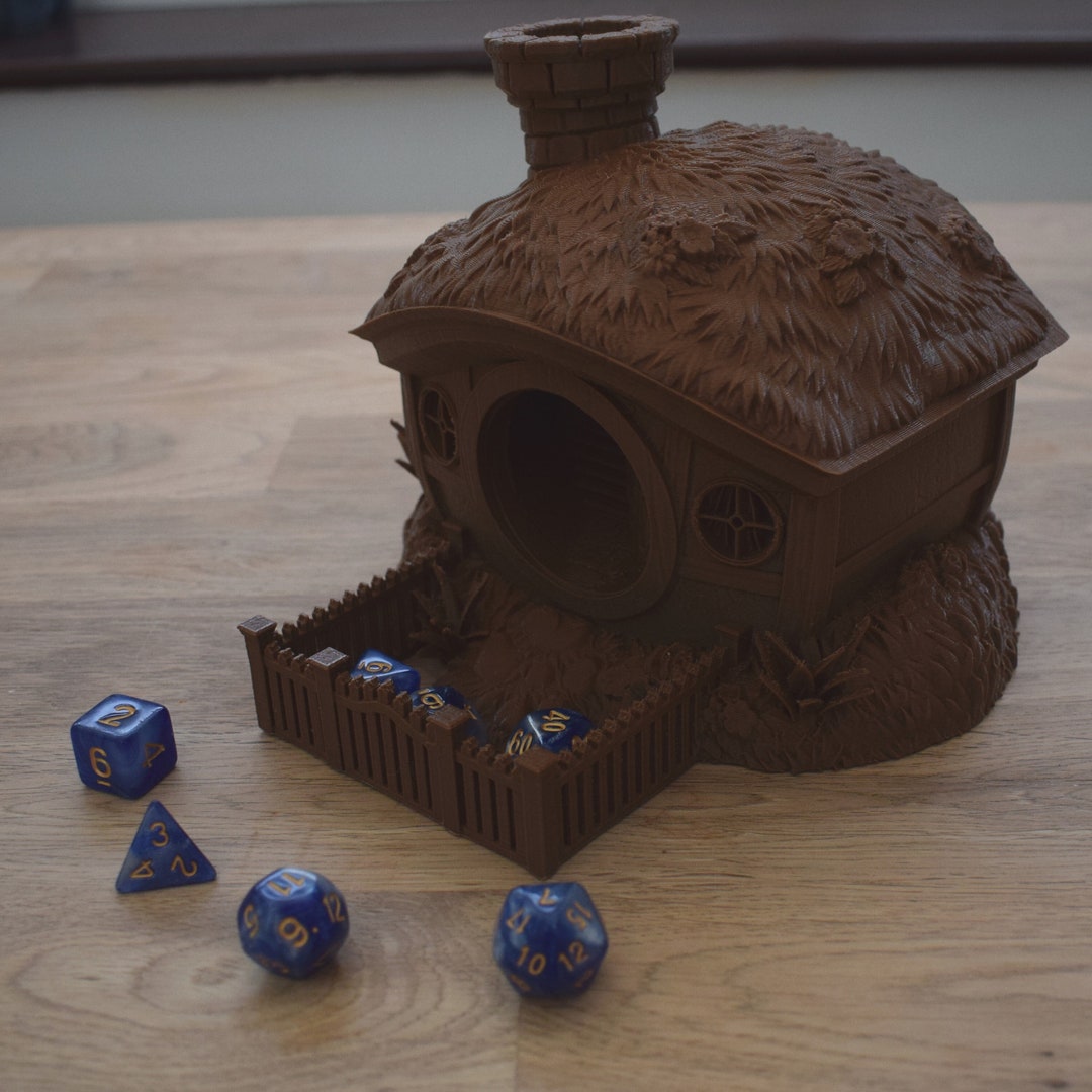 Hobbit House Dice Tower , Coin Bank, Dice Vault or Ornament/keyring for Tabletop Rpgs, Dungeons ...