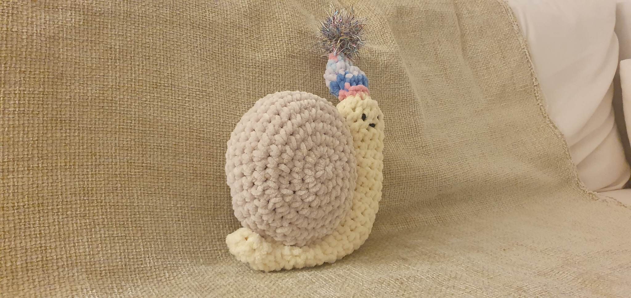 Crochet Party Snail Plushie - Etsy