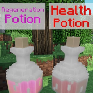 3D Printed Minecraft Potion Models - Etsy