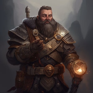 Set of 10 Digital Dwarf NPC Character Portraits 5 Male & 5 Female ...