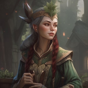 Set of 10 Digital Female Elf NPC Portraits Perfect for Tabletop Rpgs ...