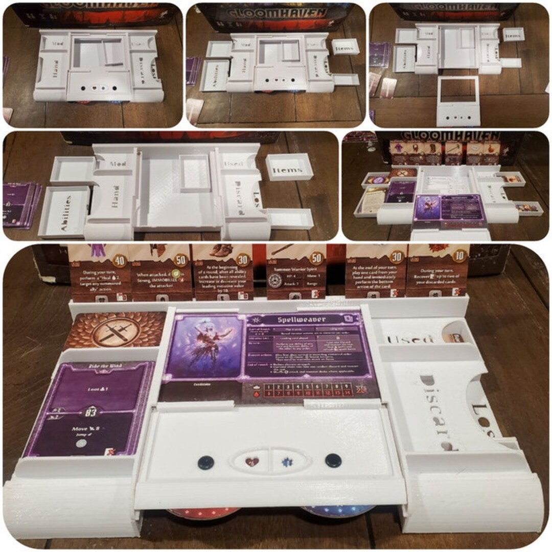 Gloomhaven Player Dashboard PRO. With Card Trays, and Character Storage ...