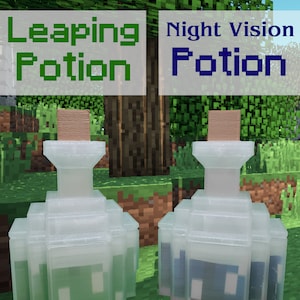 3D Printed Minecraft Potion Models - Etsy