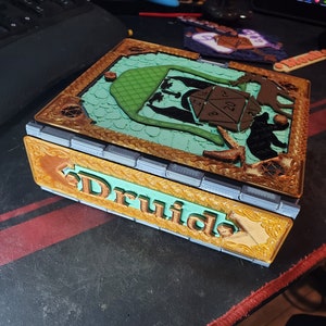 3D Print STL Files - Grimoire Dice Storage - Dice Tower Book Multicolor ...