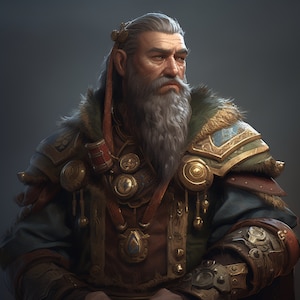 Set of 10 Digital Dwarf NPC Character Portraits 5 Male & 5 Female ...