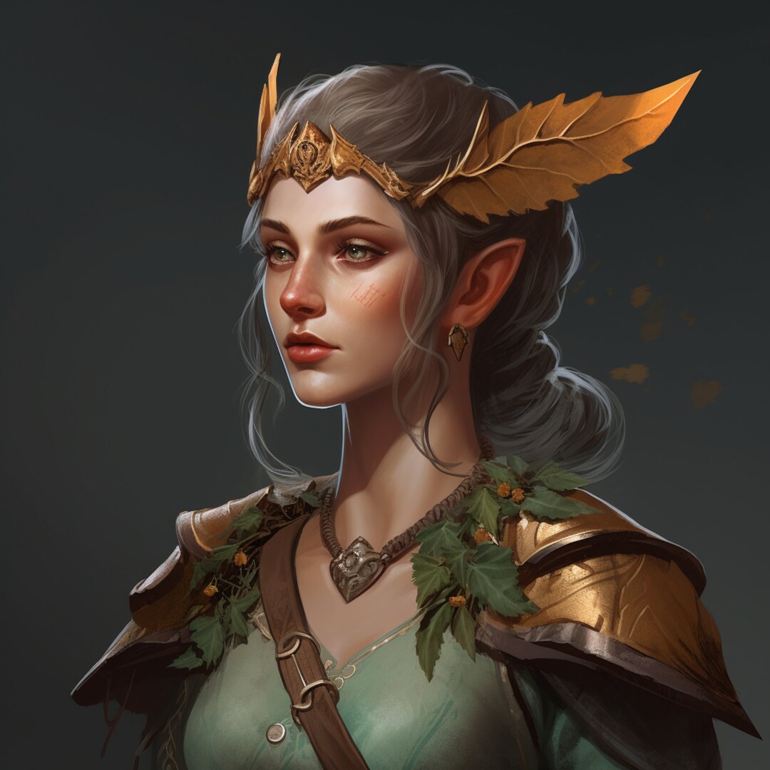 Set of 10 Digital Female Elf NPC Portraits Perfect for Tabletop Rpgs ...