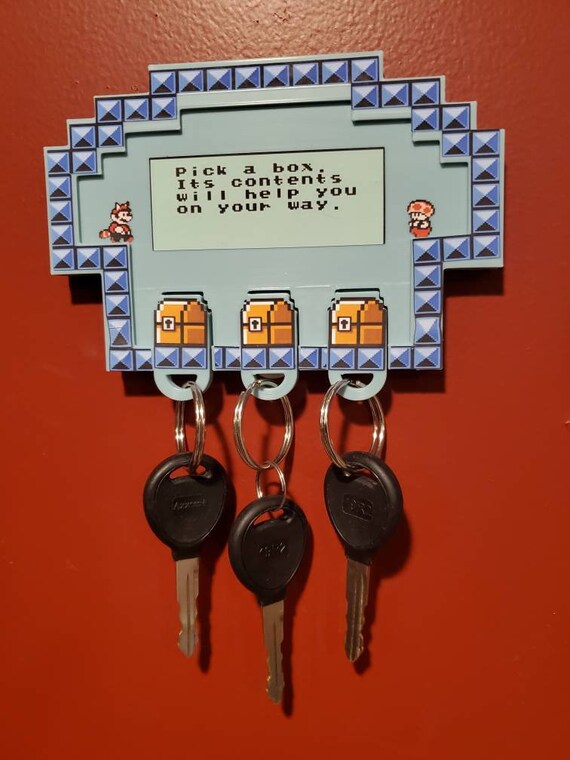 Super Mario Key Ring Super Mario Key Holder Retro Gaming | Etsy