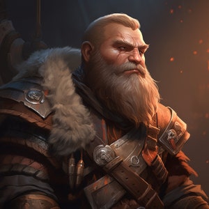 Set of 10 Digital Dwarf NPC Character Portraits 5 Male & 5 Female ...