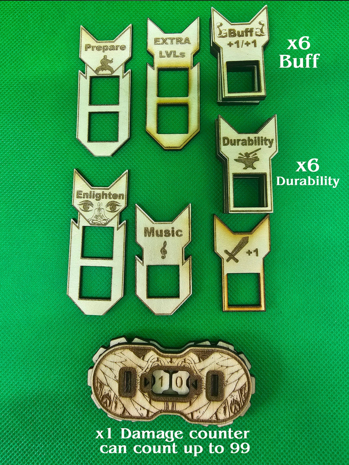 Grand Archive TCG Personalized Champion Card Tray and Wooden Token Set ...