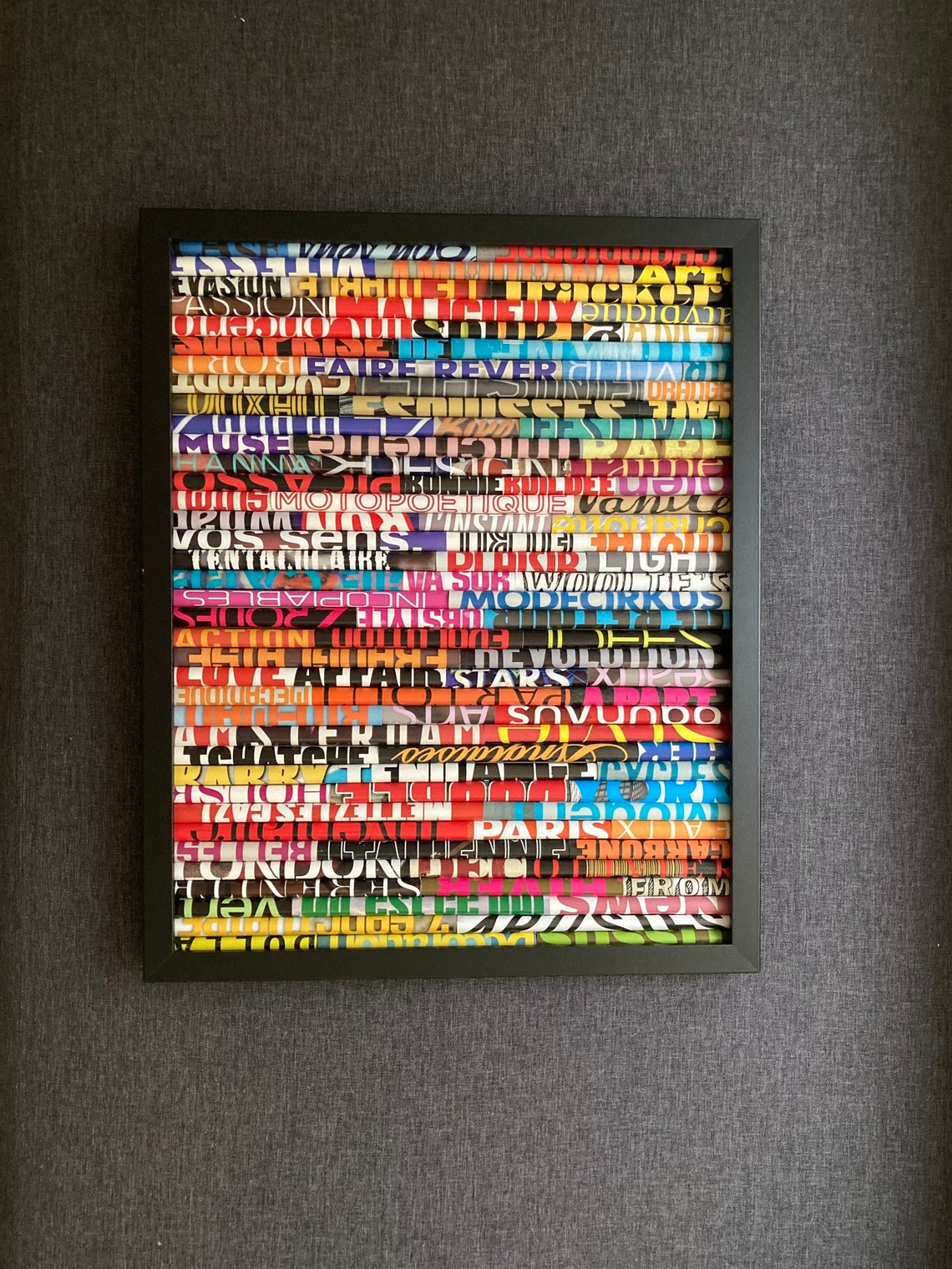 Abstract Picture Created From Recycled Magazines Multicolored - Etsy