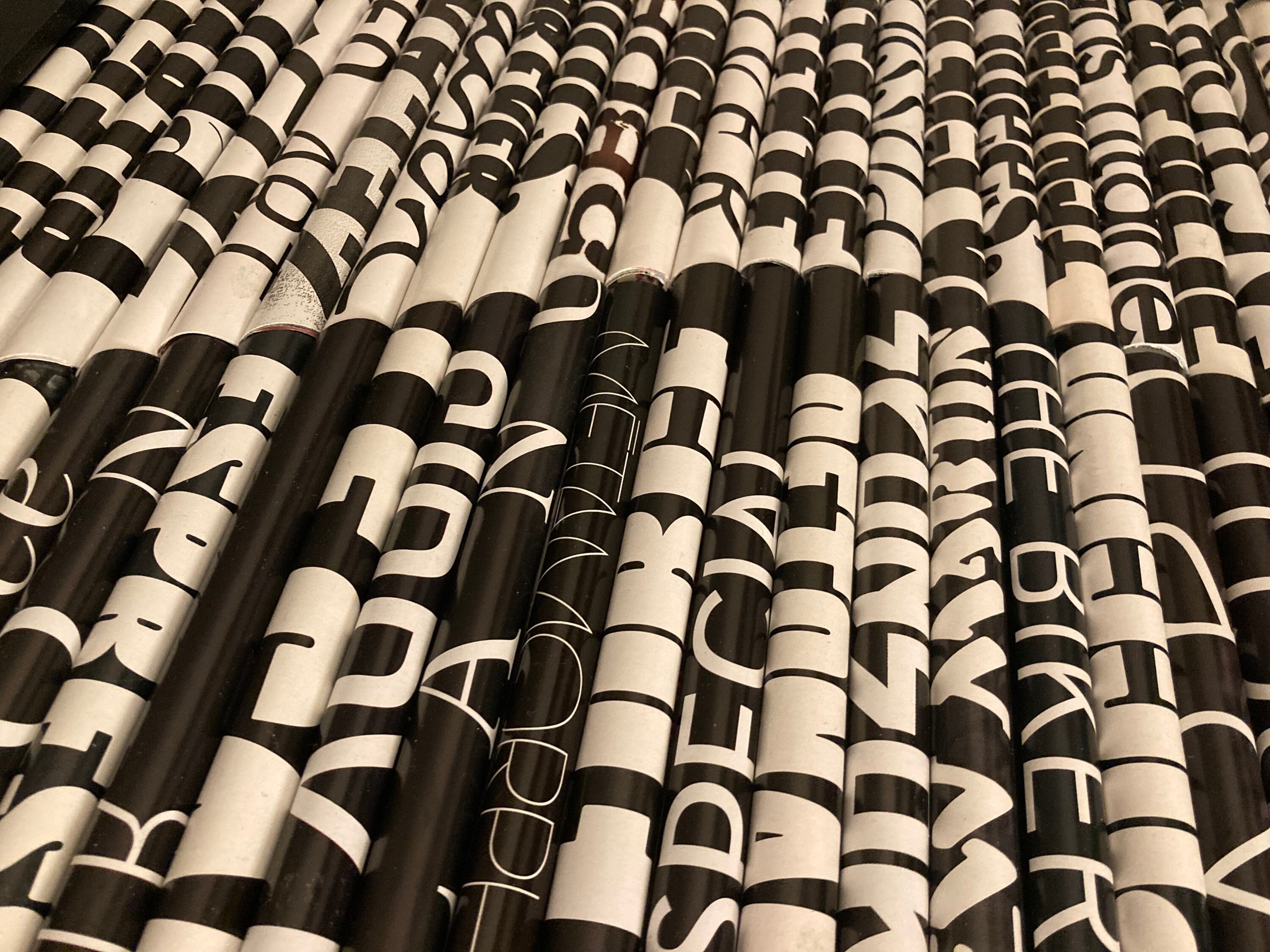 Original Abstract Painting in Recycled Magazines. Wall Decor Rolled ...