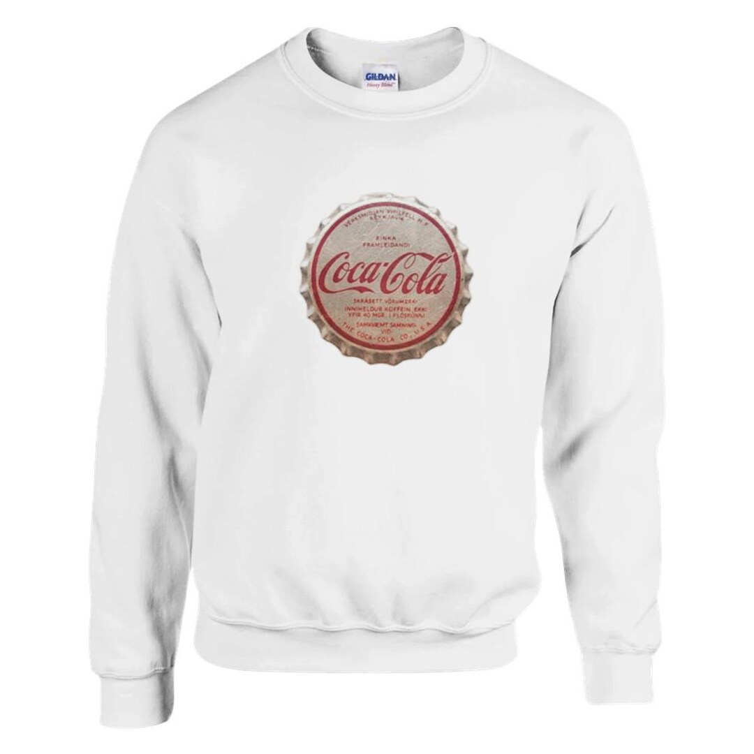 Vintage Coca-cola Logo Sweatshirt Retro Style Hooded Top Cozy & Classic ...