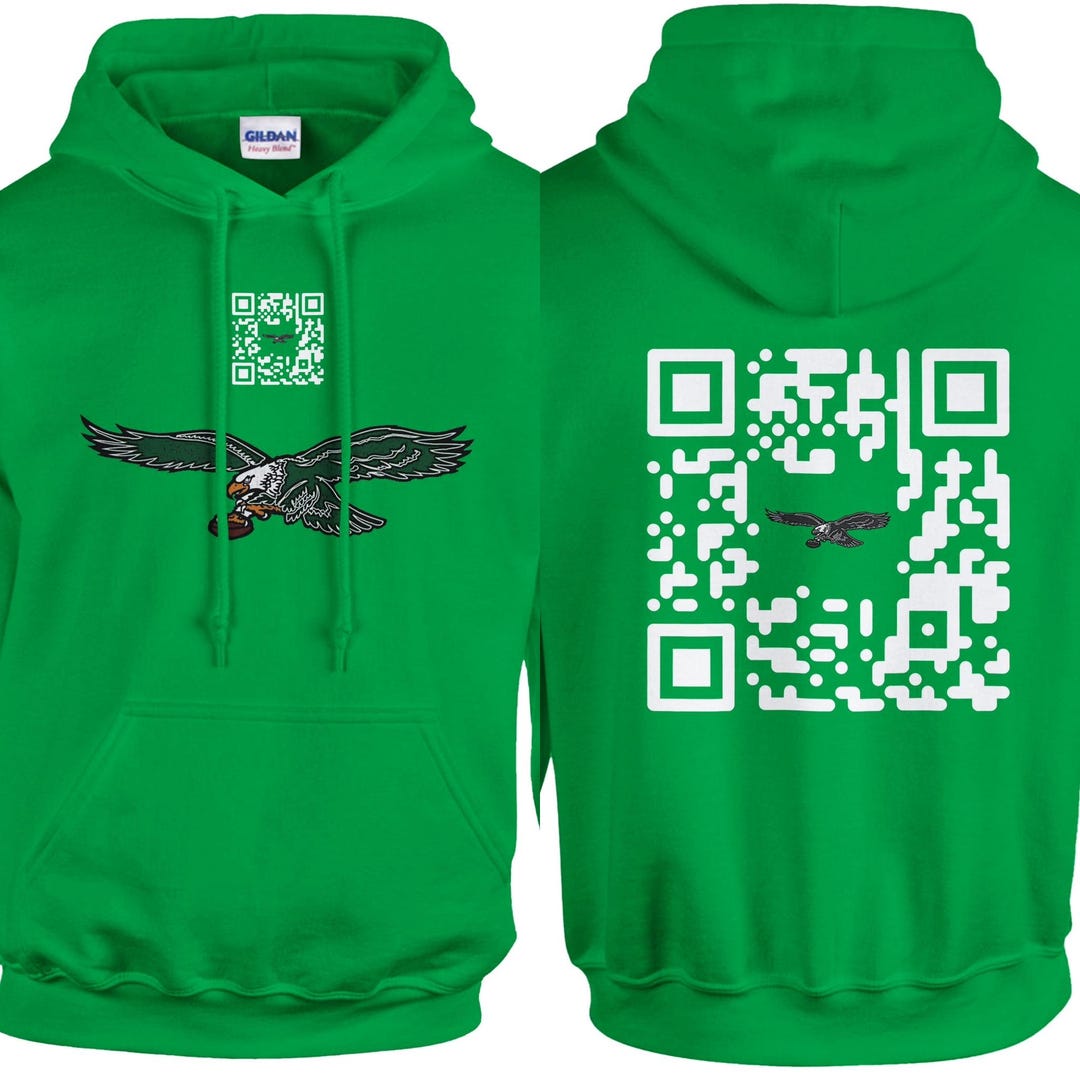 Customizable Eagles Hoodie With QR Code - All Season - Etsy