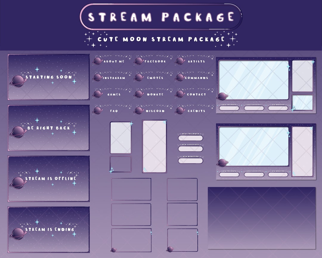 Twitch Overlay Package, Twitch Package, Twitch Overlay, Stream Overlay ...