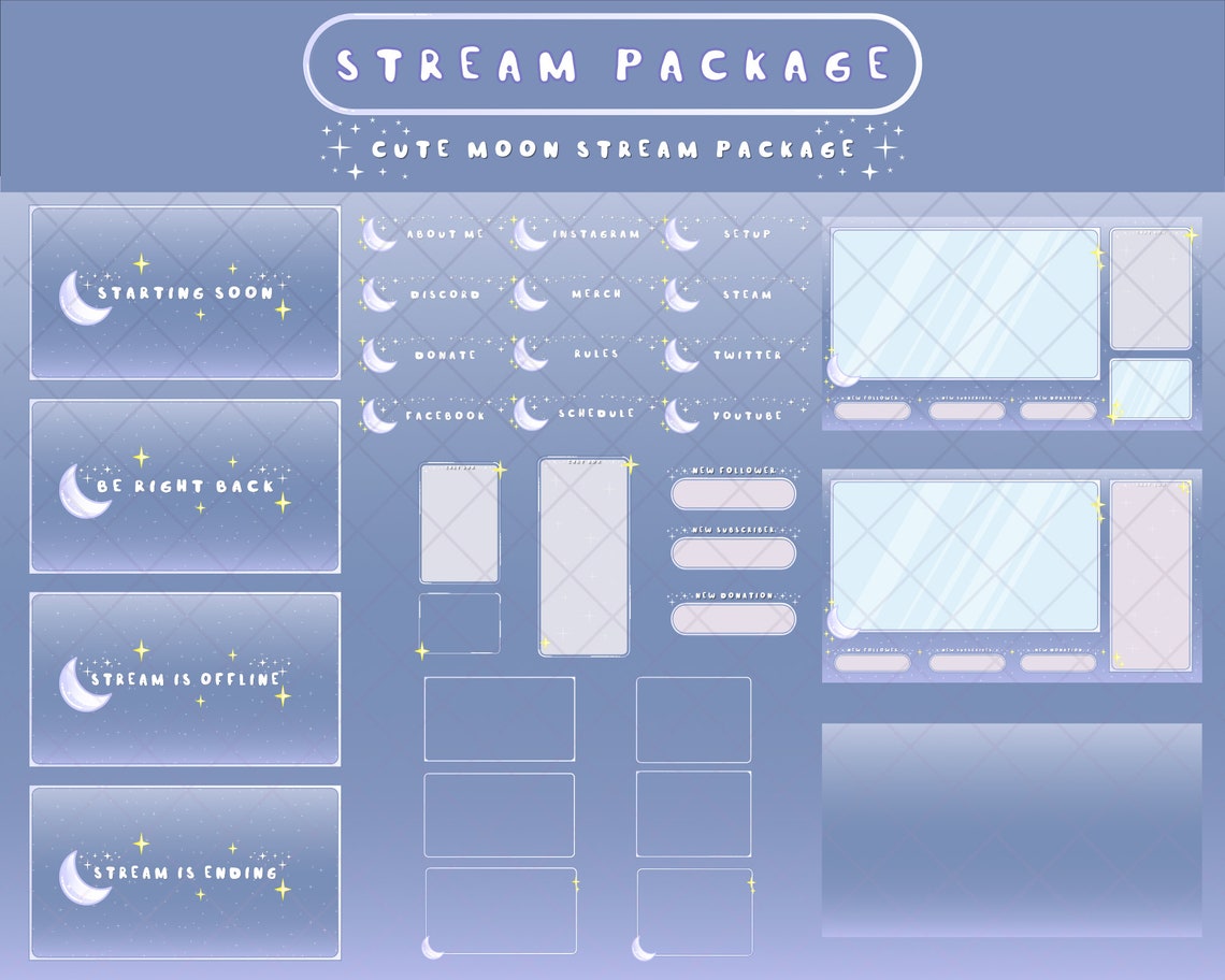 Twitch Overlay Package Twitch Package Twitch Overlay Stream - Etsy