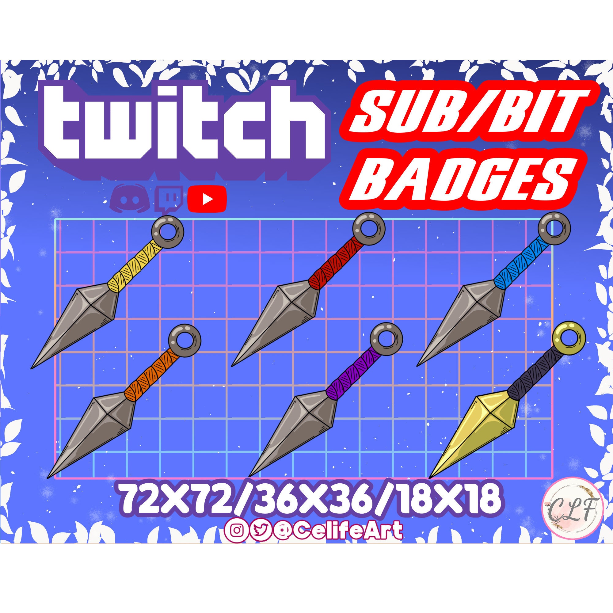 Twitch Sub Badges/ Emblems Emblem Twitch/ Twitch Emotes Subscriber ...