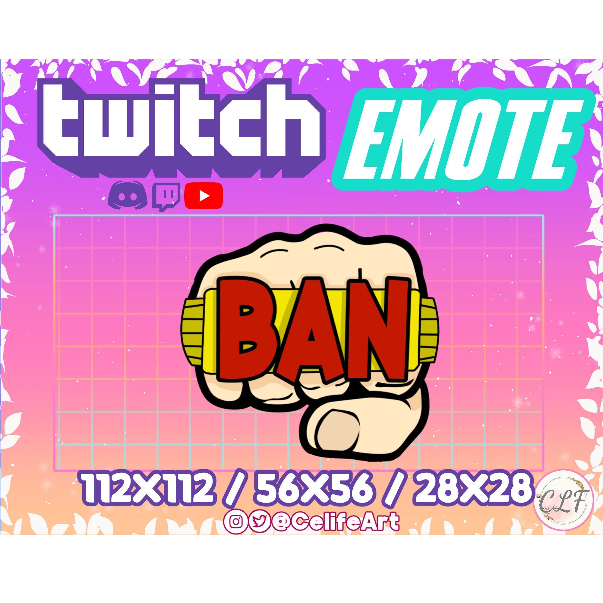 Twitch Emote / Ban Emote / Emotes for Streamers / Thich Emblem ...