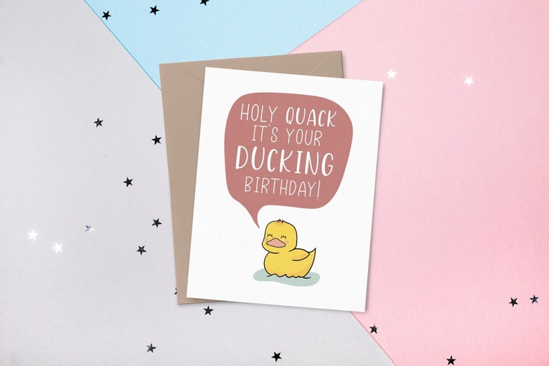 Holy Quack Its Your Ducking Birthday Funny Greeting Card - Etsy