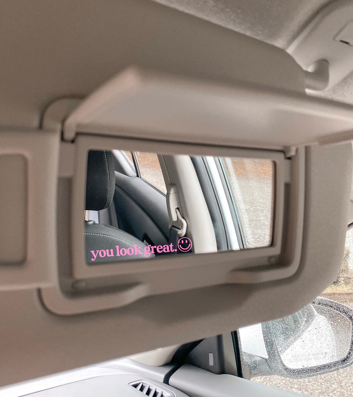 You Look Great Car Mirror Decal Looking Good Rear View Mirror | Etsy