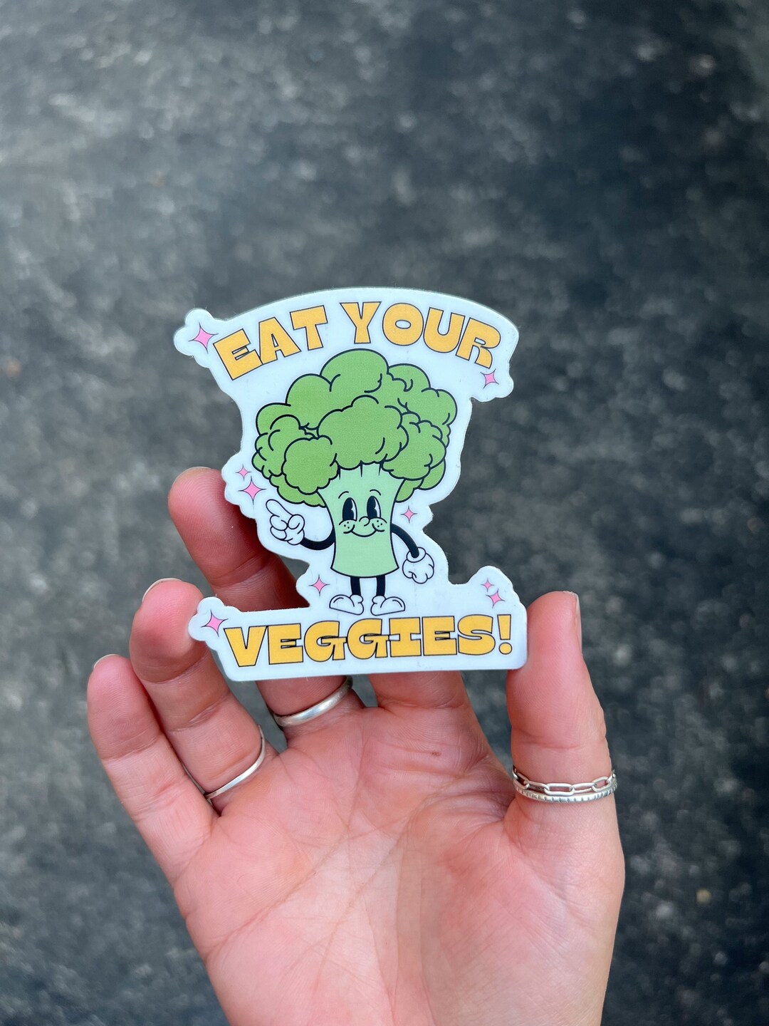 Eat Your Veggies Water Bottle Sticker, Durable Waterproof Sticker ...