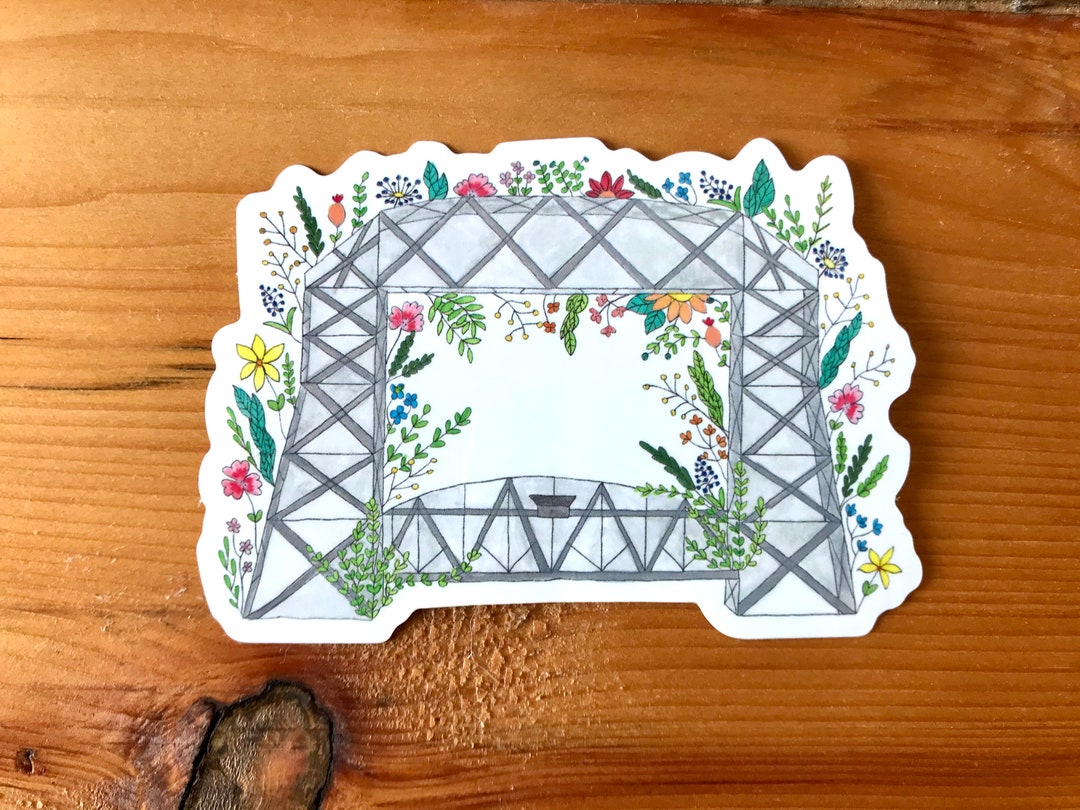 Whimsical Aerial Lift Bridge Sticker- Glossy Finish- Waterproof - Etsy UK