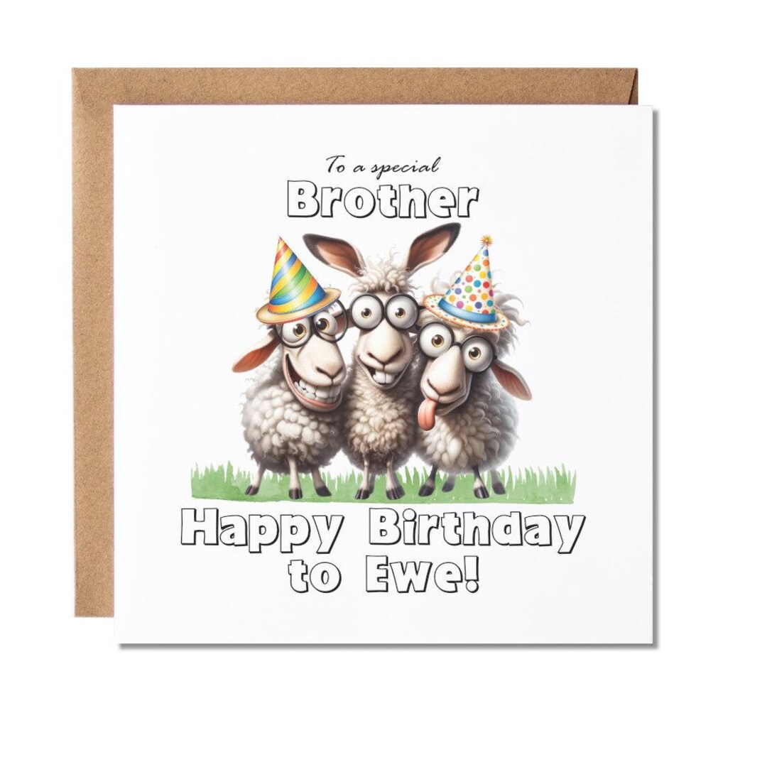 Brother Birthday Card | Funny Brother Birthday Card | Happy Birthday to ...