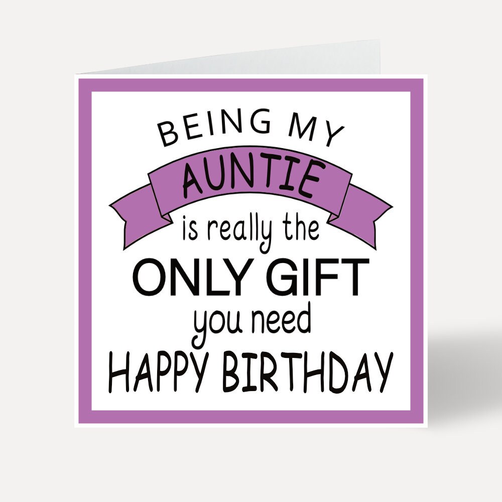Auntie Birthday Card Birthday Card For Auntie Special Aunt Etsy Uk