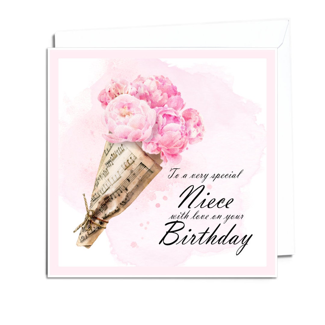 Niece Birthday Card-birthday Card for a Special Niece-floral Greeting ...