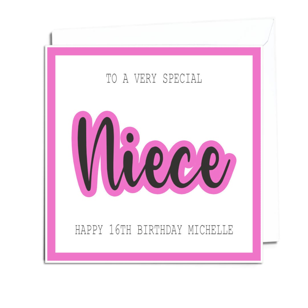 PERSONALISED Niece Birthday Card-personalised Birthday Card for Niece ...