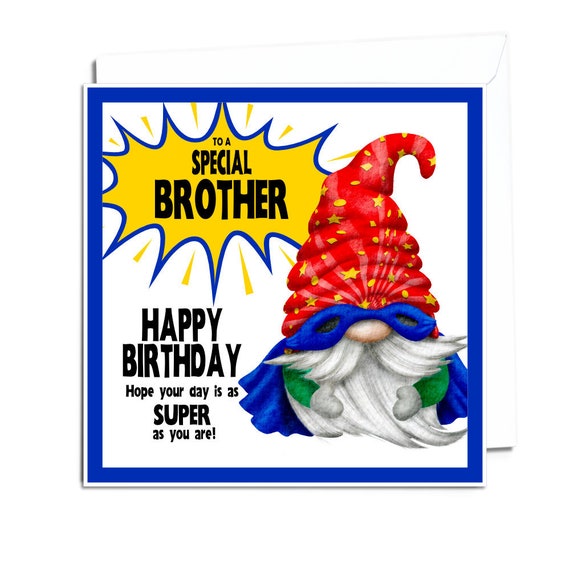 Brother Birthday Card-birthday Card for Brother-superhero - Etsy UK