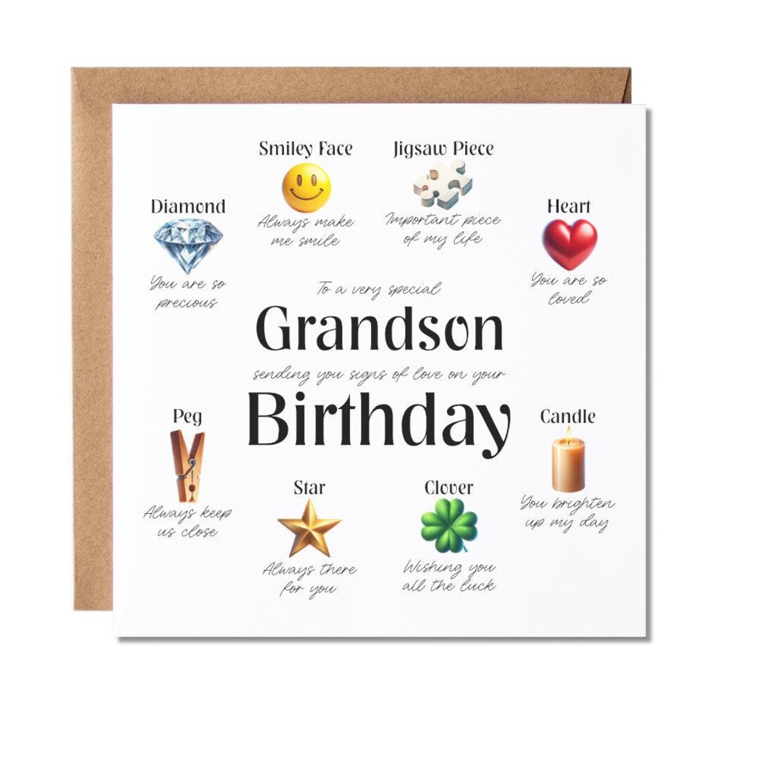 Grandson Birthday Card | Birthday Card for Grandson | Special Grandson ...