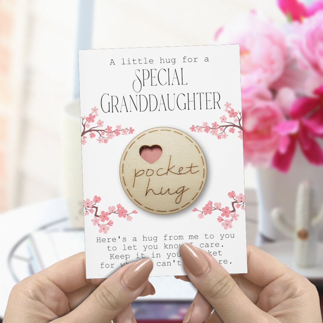 A Little Pocket Hug Token for Granddaughter | Miss You Gifts for ...