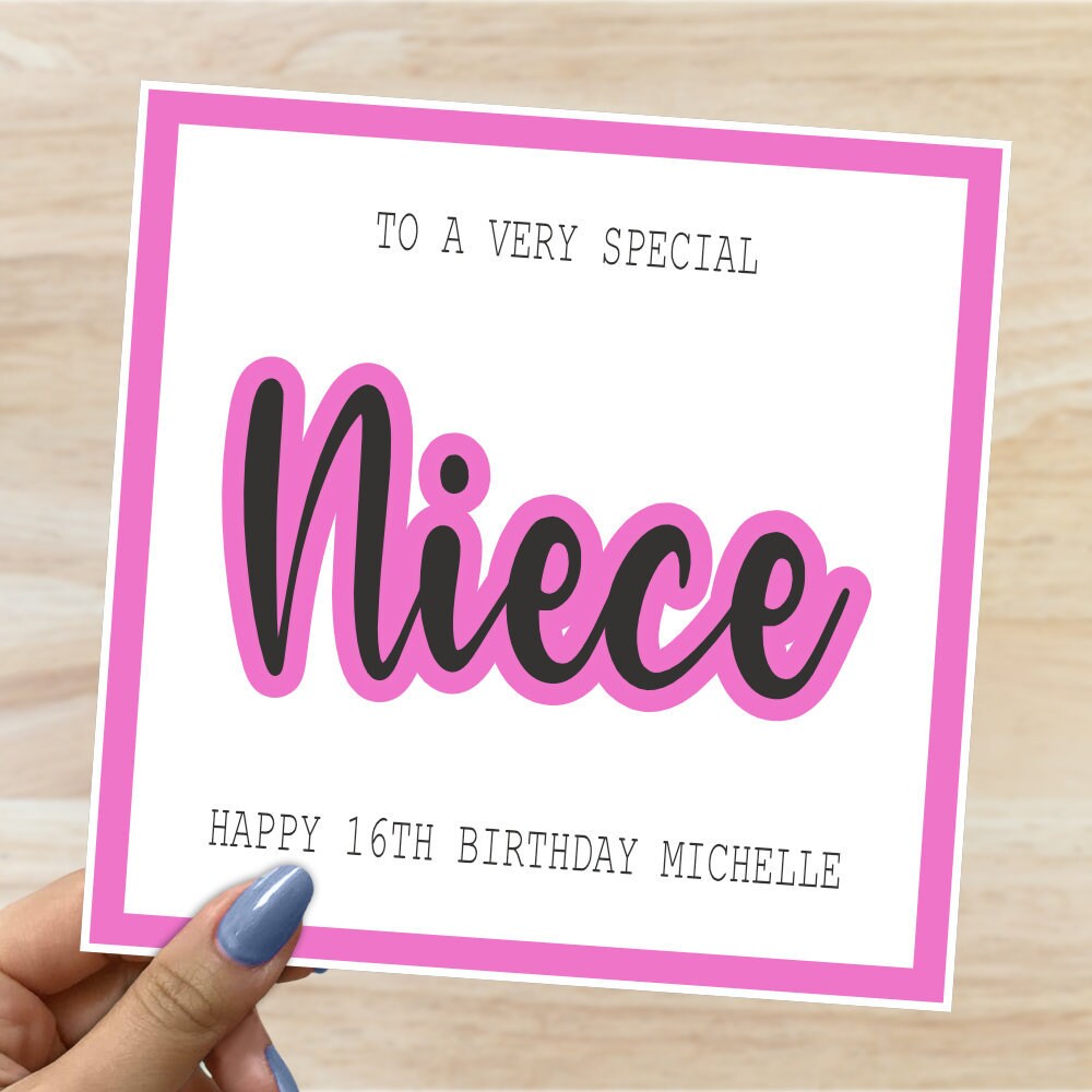 PERSONALISED Niece Birthday Card-personalised Birthday Card for Niece ...