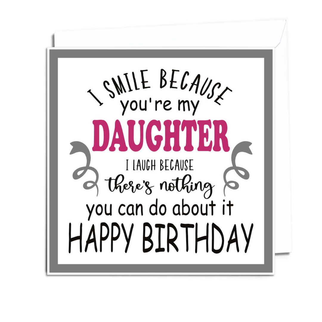 Daughter Birthday Card birthday Card For Daughter funny Card Etsy New daughter-birthday-card-birthday-card-for-daughter-funny-card-etsy-new