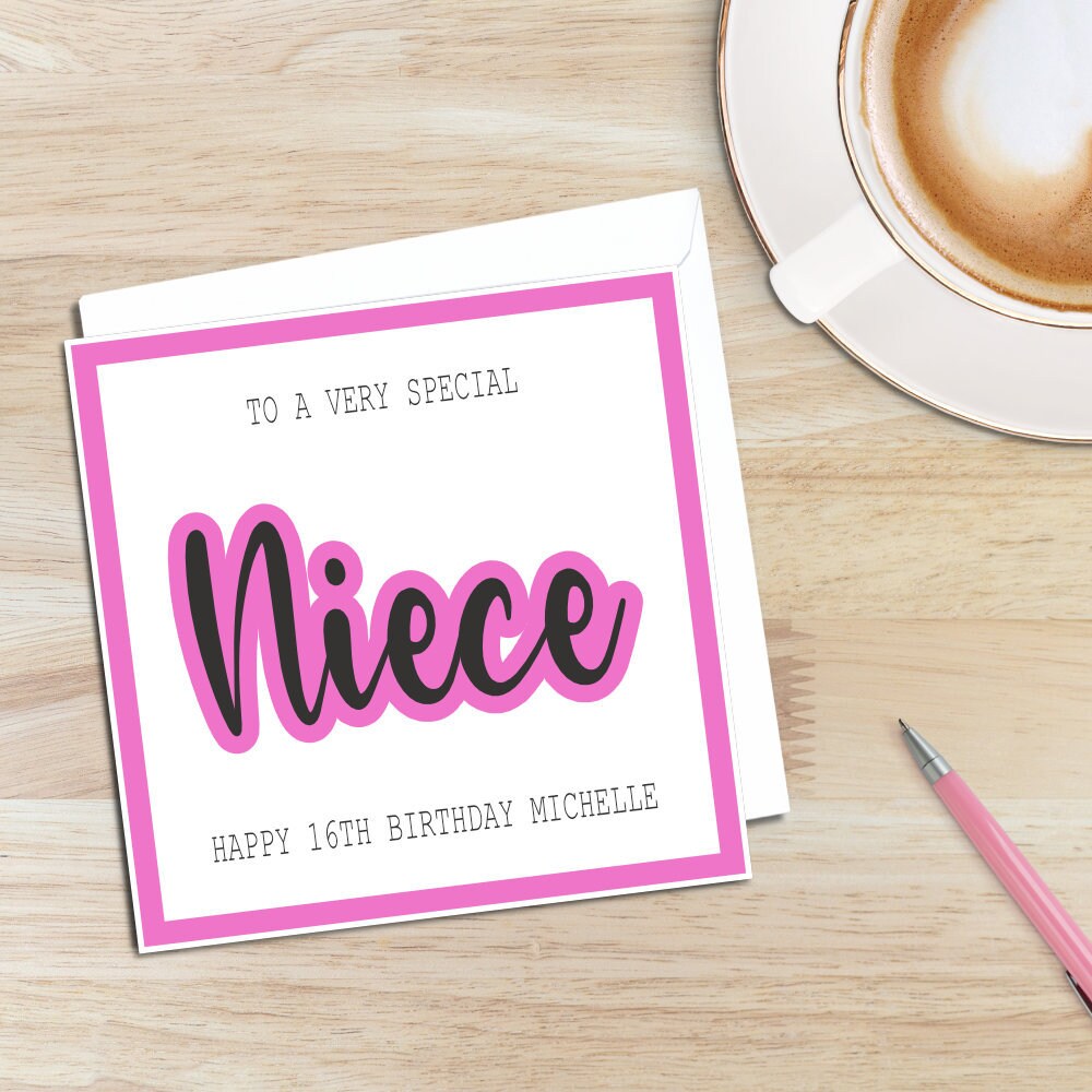 PERSONALISED Niece Birthday Card-personalised Birthday Card for Niece ...