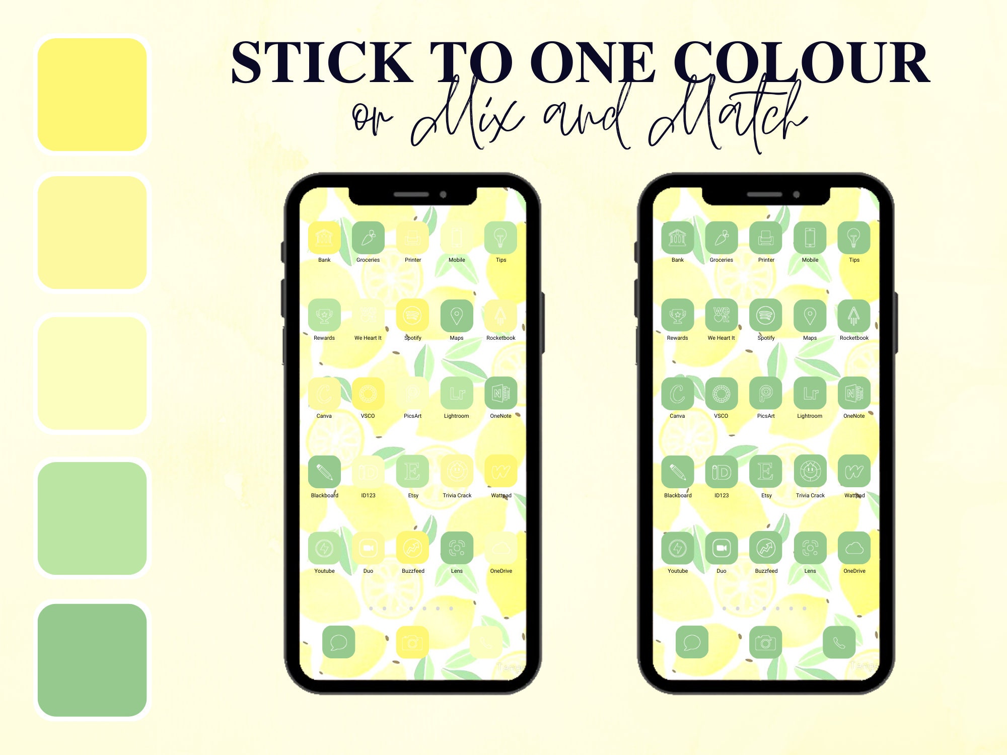 Lovely Lemon App Iconios 14 & Android960 Yellow and Green App ...