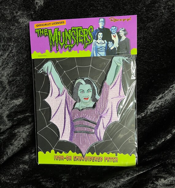 The Munsters Iron-on Embroidered Patch Lily Munster - Etsy