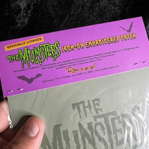 The Munsters Iron-on Embroidered Patch Lily Munster - Etsy