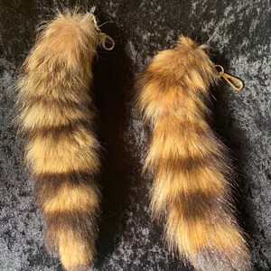 Raccoon Tail Keychains - Etsy