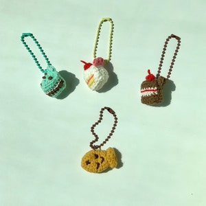 Mini Dessert Crochet Keychain - Etsy