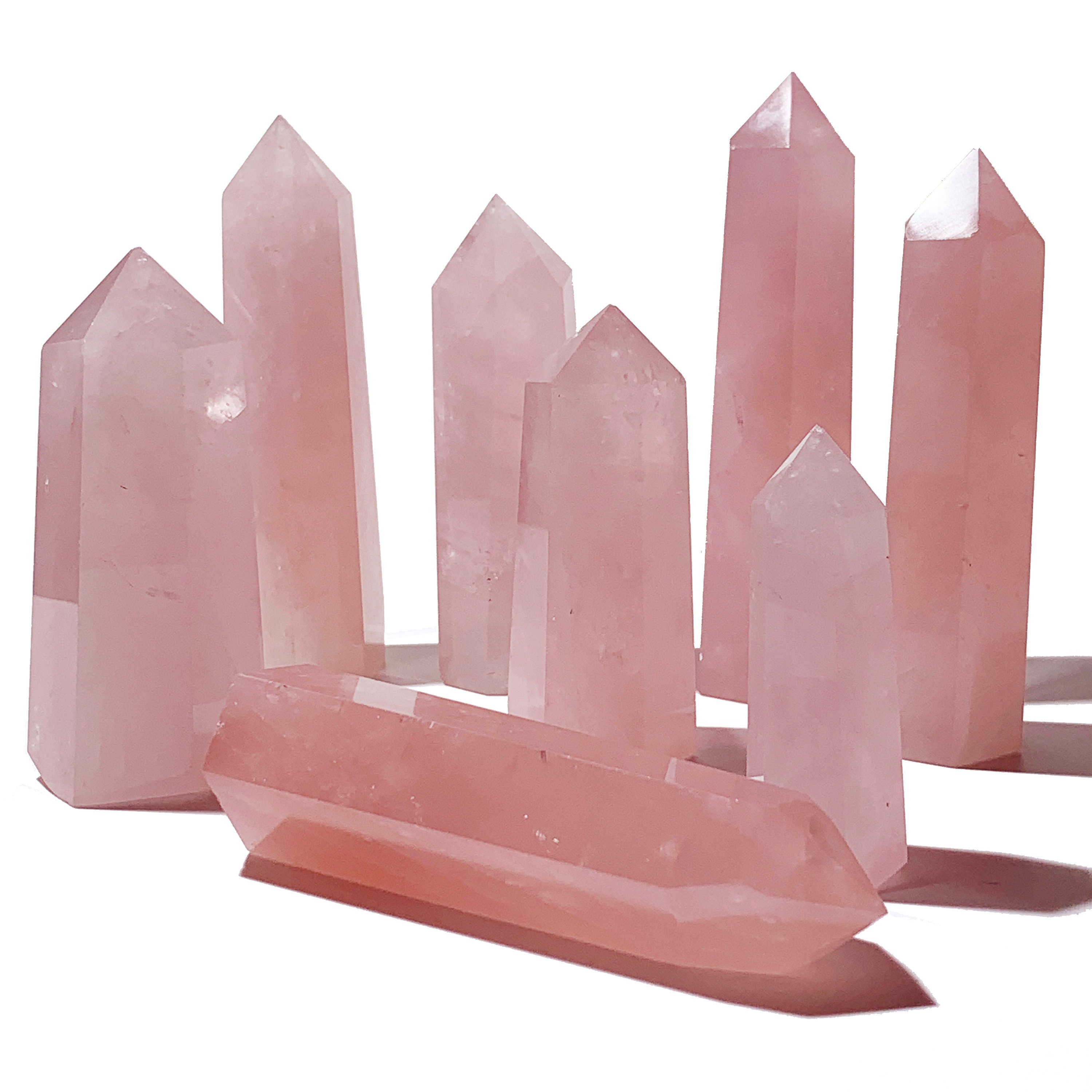 Natural Pink Rose Quartz Crystal Towers - Crystals / Energy / Healing ...