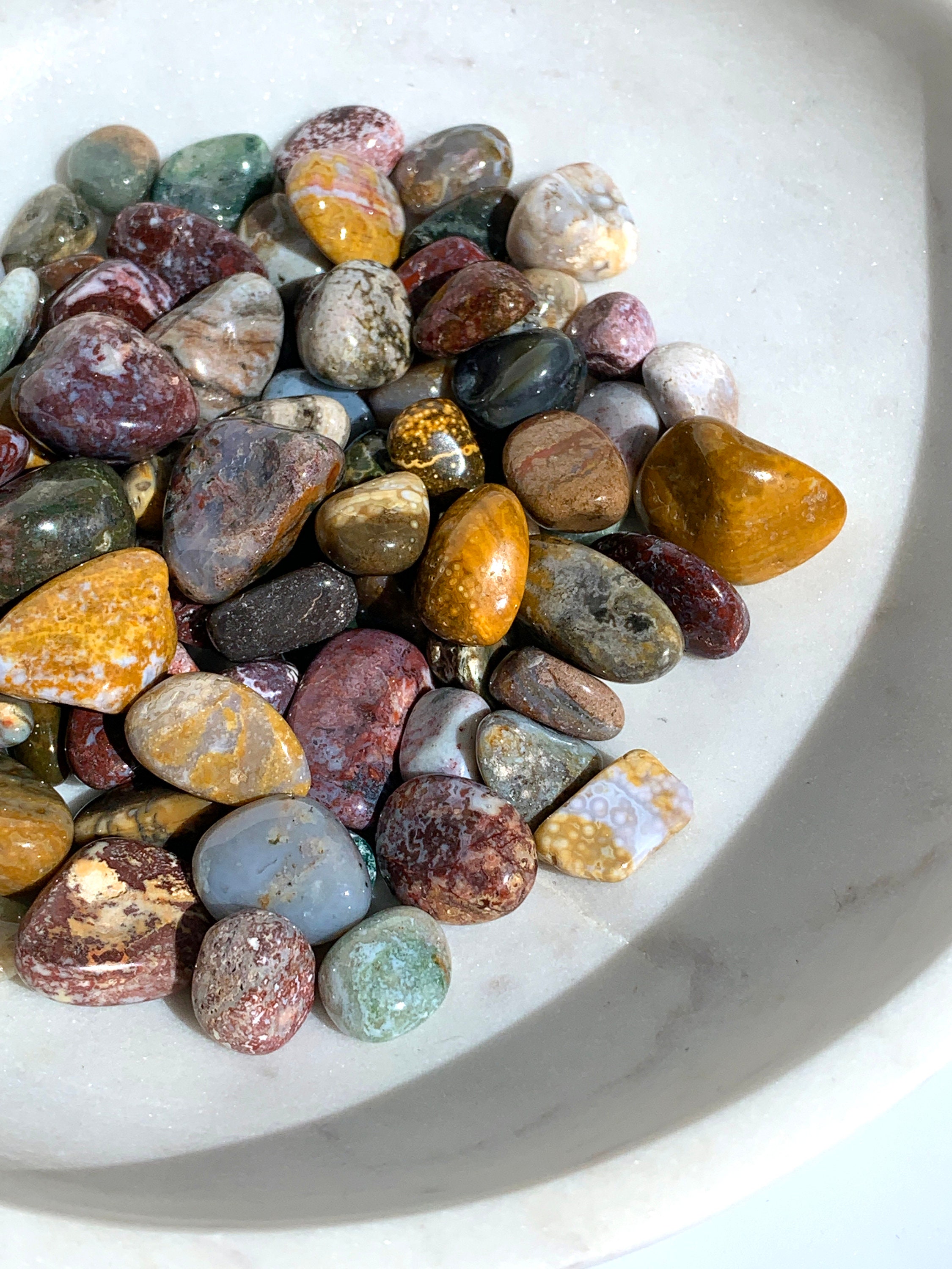 Multicoloured Ocean Jasper Tumbles / Tumbled Stones / Crystals | Etsy