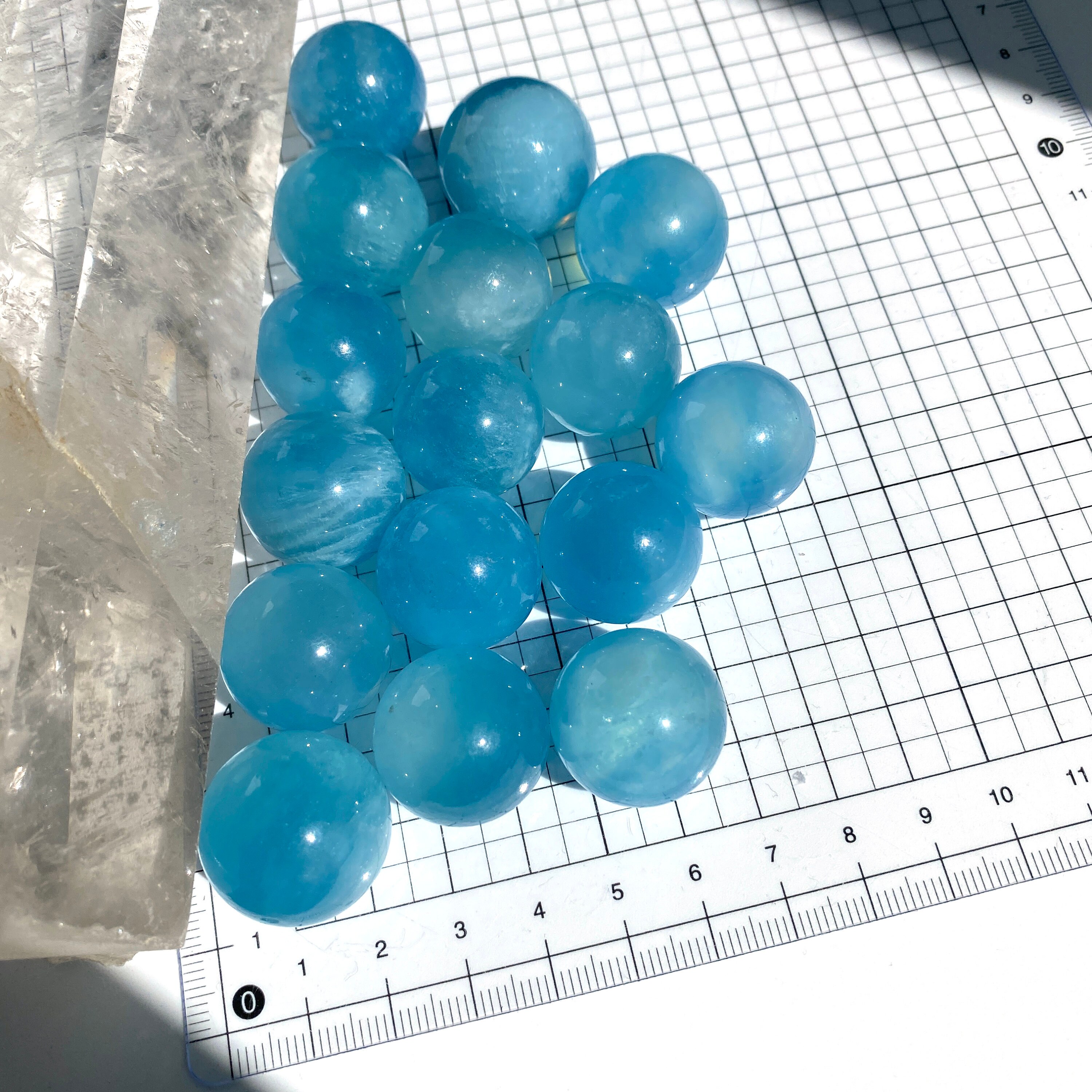20mm Natural Blue Aquamarine Spheres Crystals / Energy / - Etsy.de