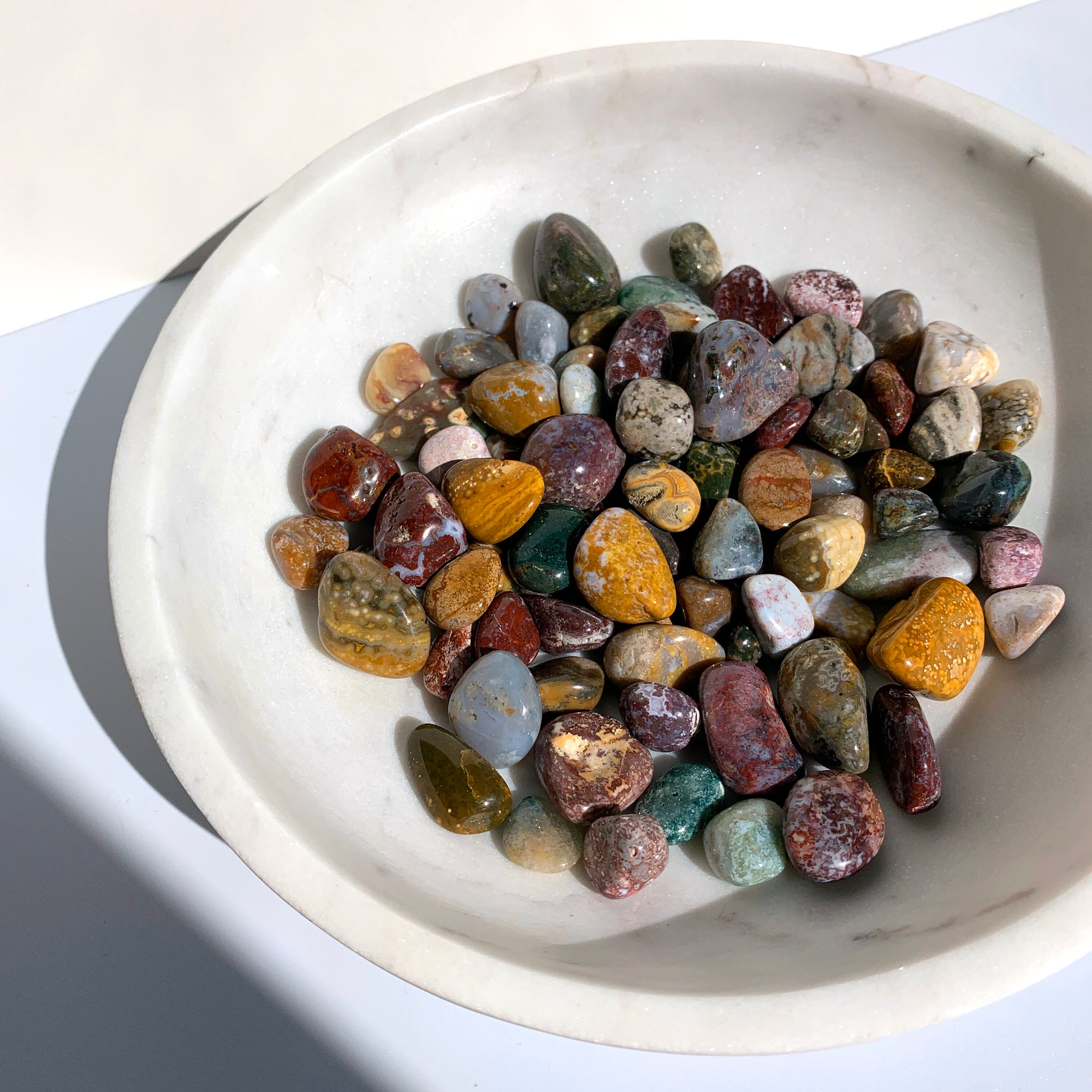 Multicoloured Ocean Jasper Tumbles / Tumbled Stones / Crystals | Etsy