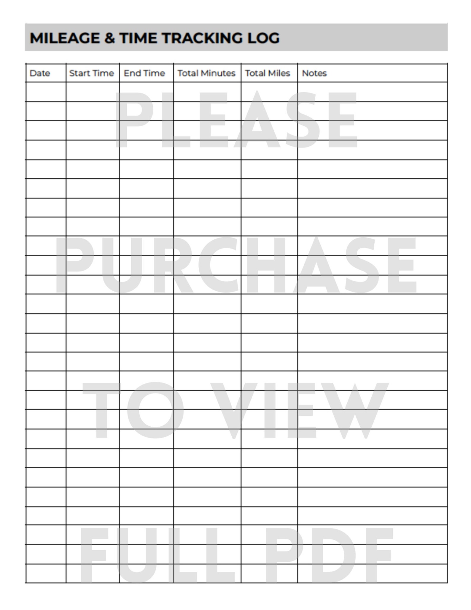 Home Health Mileage & Time Tracking Log - Etsy