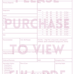 Home Health Nurse Report Sheet - Etsy