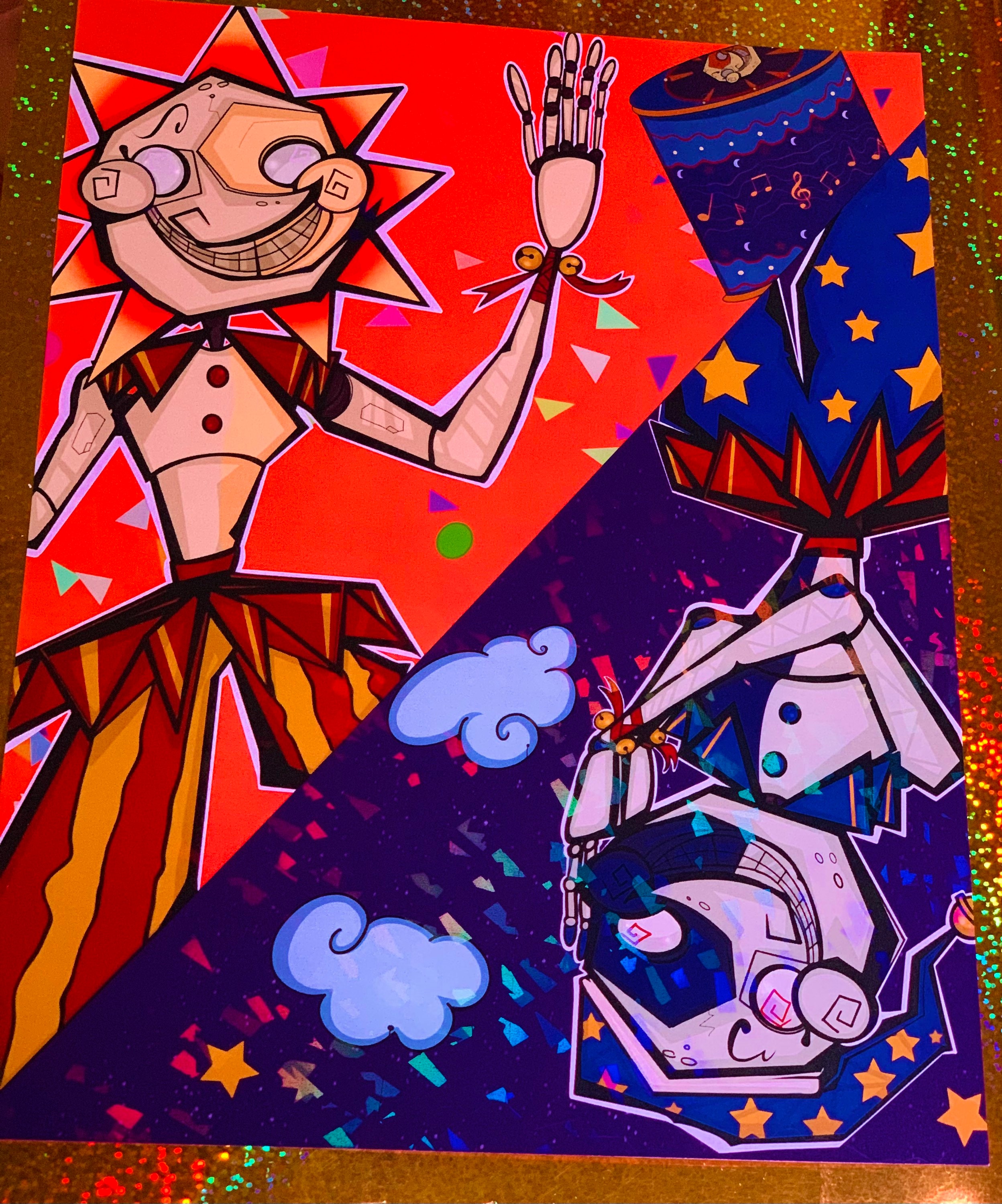 Five Nights at Freddys : Security Breach Sun Drop and Moon | Etsy Canada