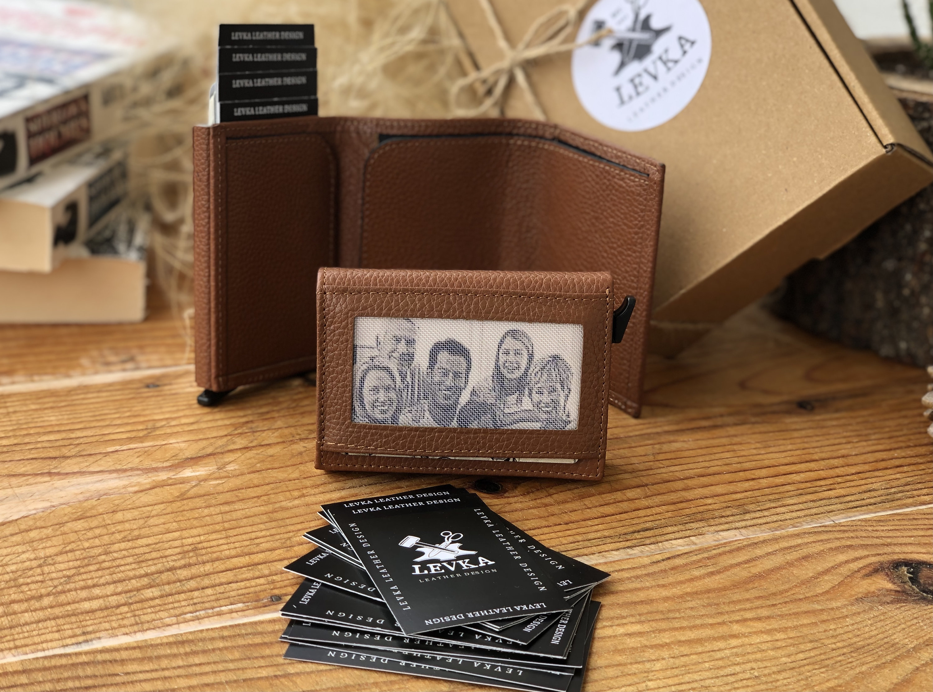 Handmade Leather Card Holder Personalized Leather Mechanical - Etsy