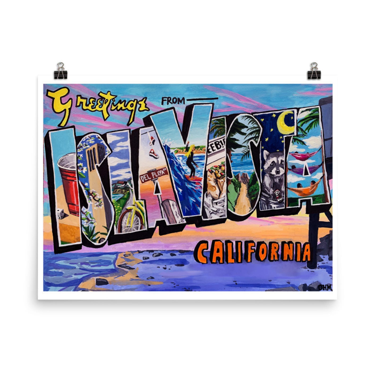 Isla Vista, CA Poster | University of California, Santa Barbara UCSB ...