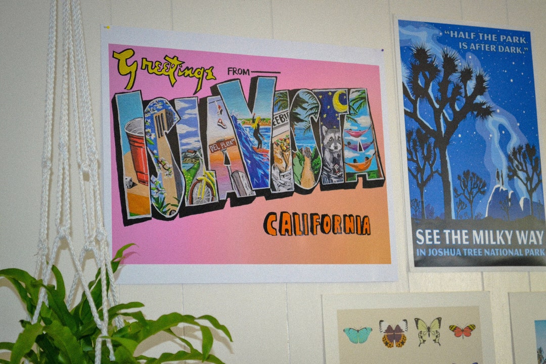 Isla Vista, CA Gradient Poster | University of California Santa Barbara ...